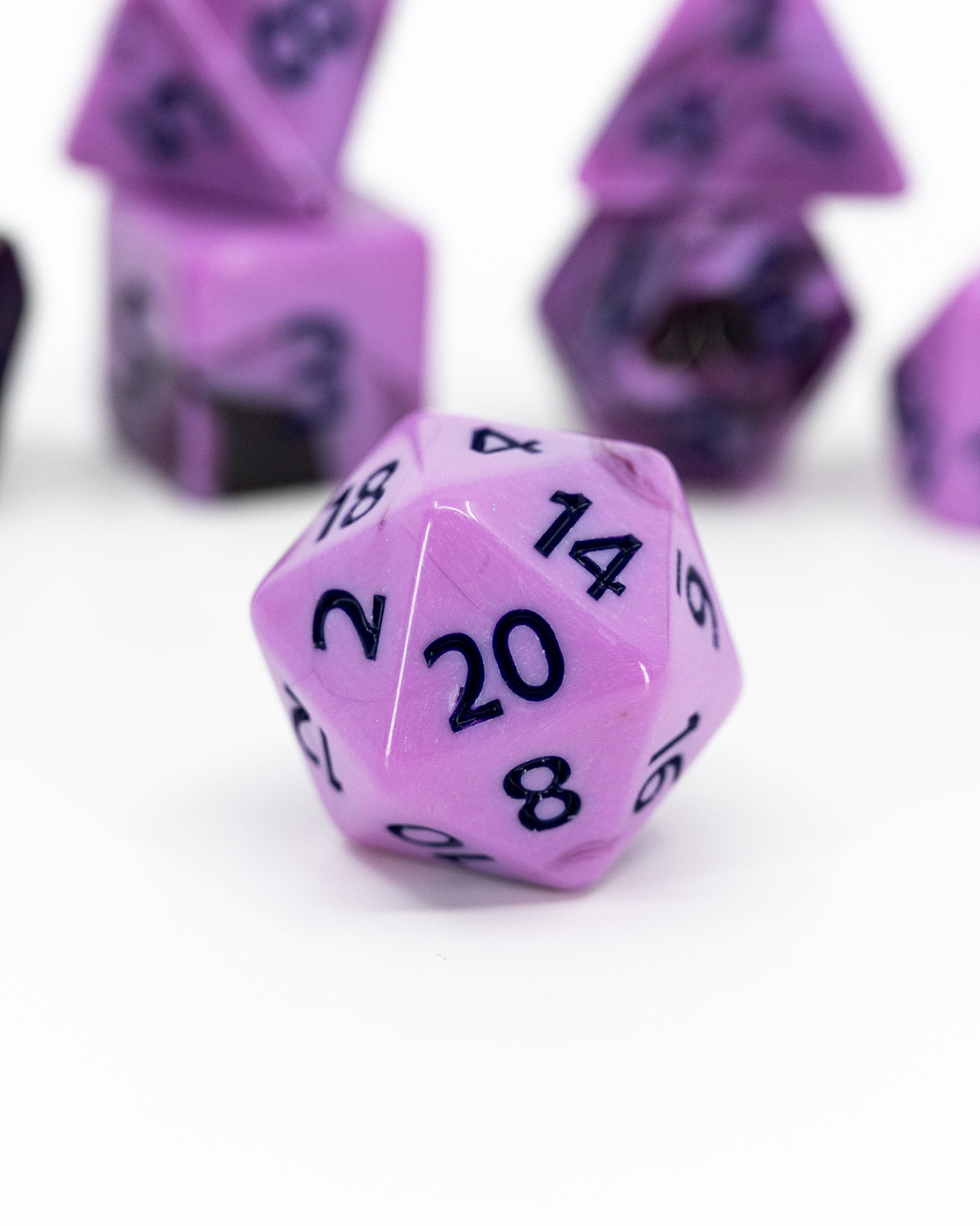 Heatherberry | 7 Piece Acrylic Dice Set – Emberglow Wholesale