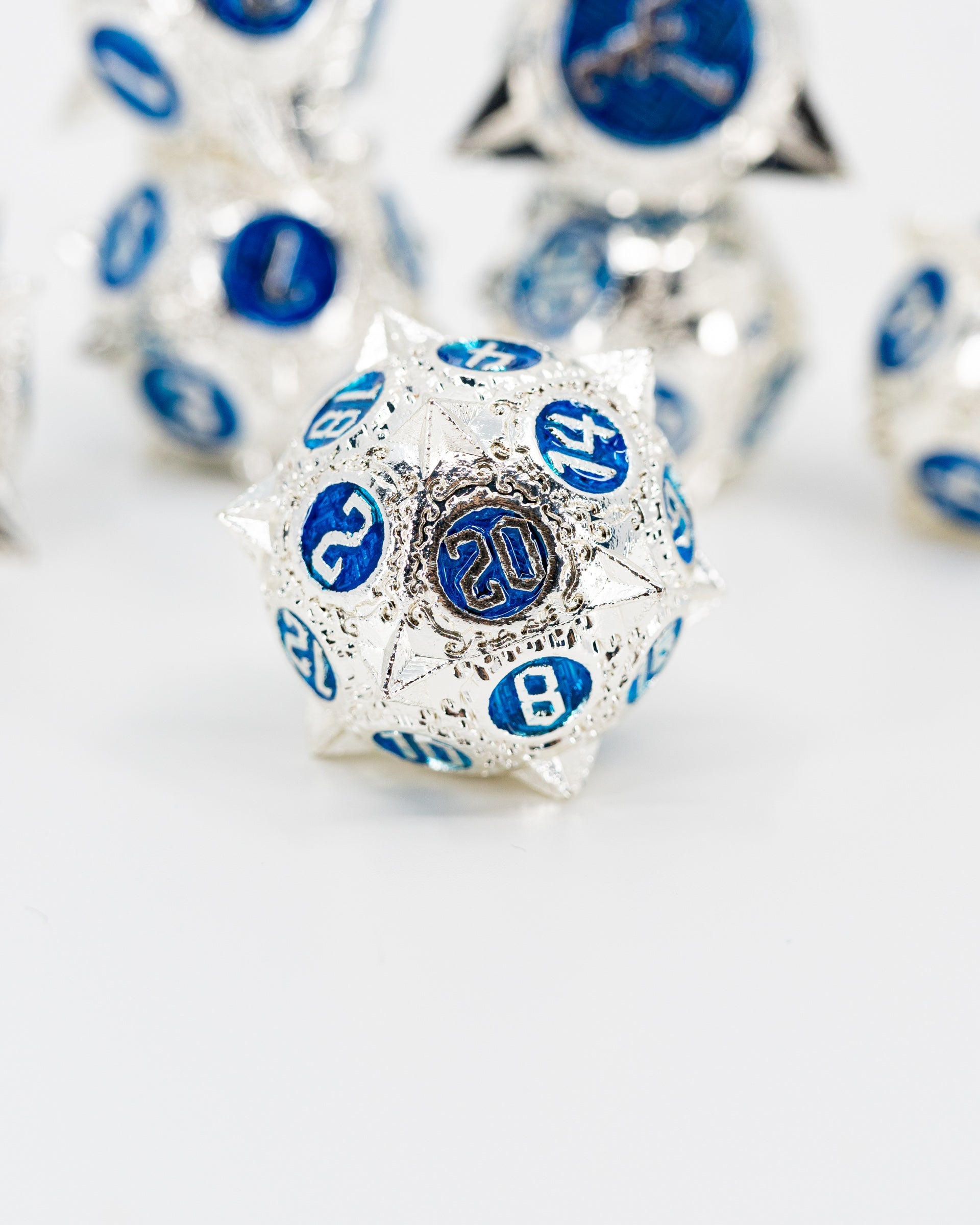 The Captain's Laws | 7 Piece Metal Dice Set – Emberglow Wholesale